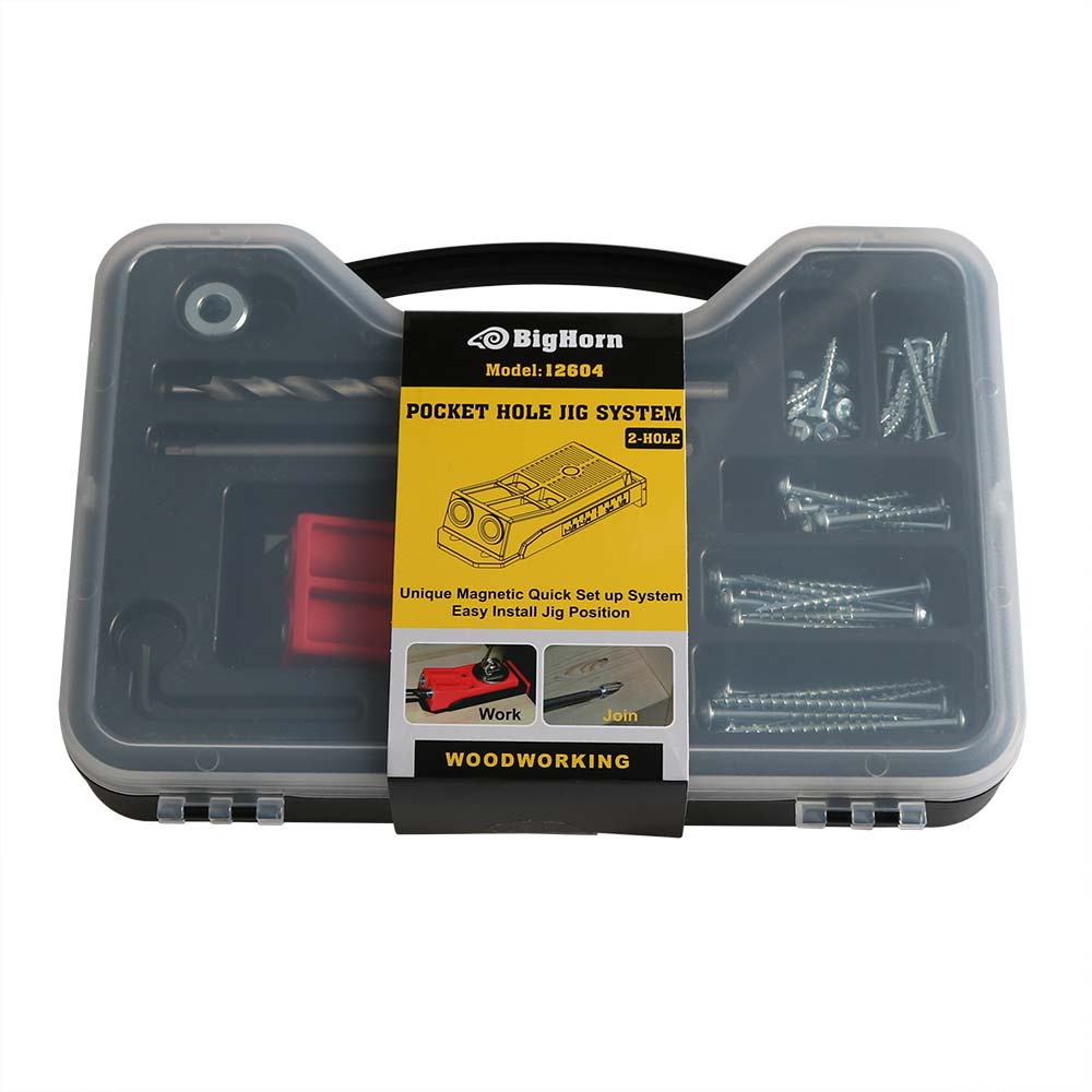 56pc Mini Pocket Hole Jig Set - (Two Holes) - Wood Shop Bits - A Bit Better