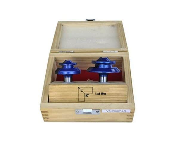 Blue Tornado 90 Degree Lock Miter Router Bit Set