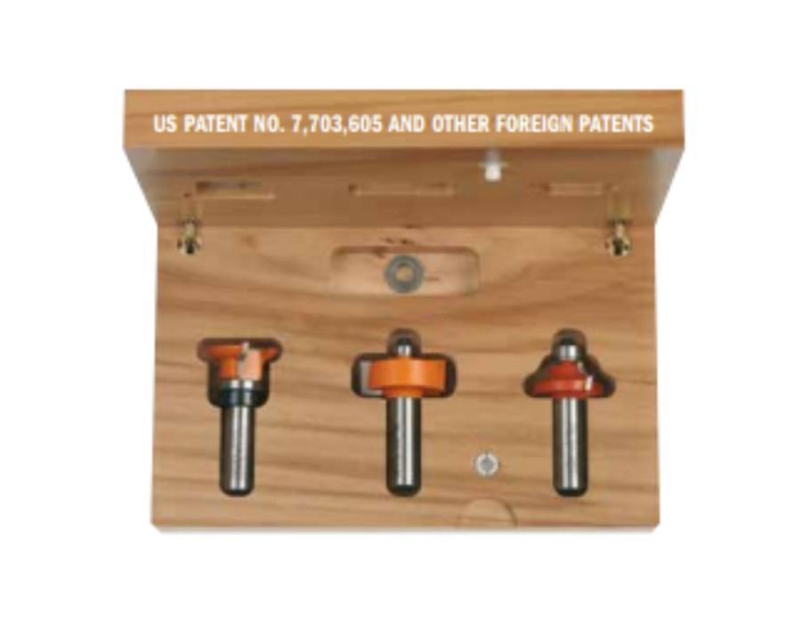 CMT Orange Tools 3-piece Divided Light Door Router Bit Set
