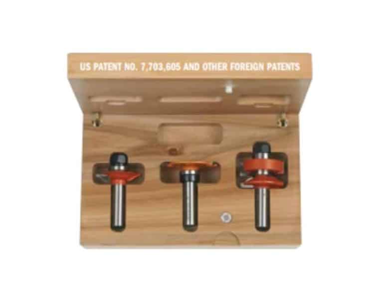 CMT Orange Tools 3-piece Glass Panel Router Bit Set