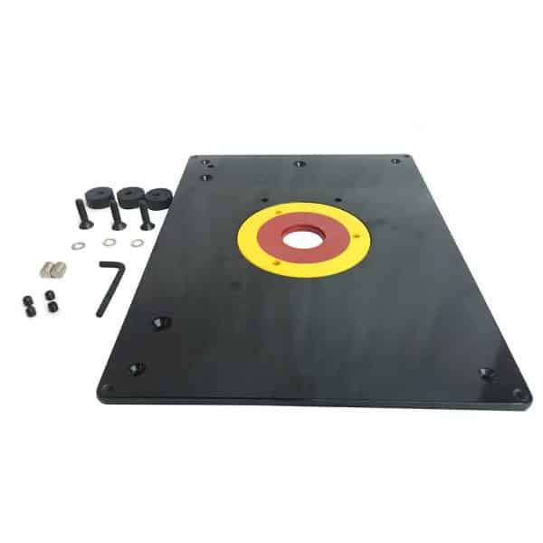 9-Inch x 12-Inch Router Table Insert Plate w/ Guide Pin & Snap Rings ...