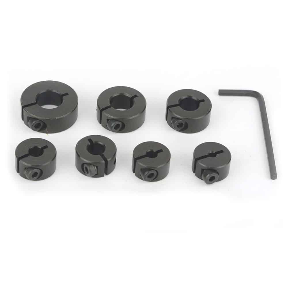 7 Piece Split Ring Stop Collar Set - Wood Shop Bits - A Bit Better