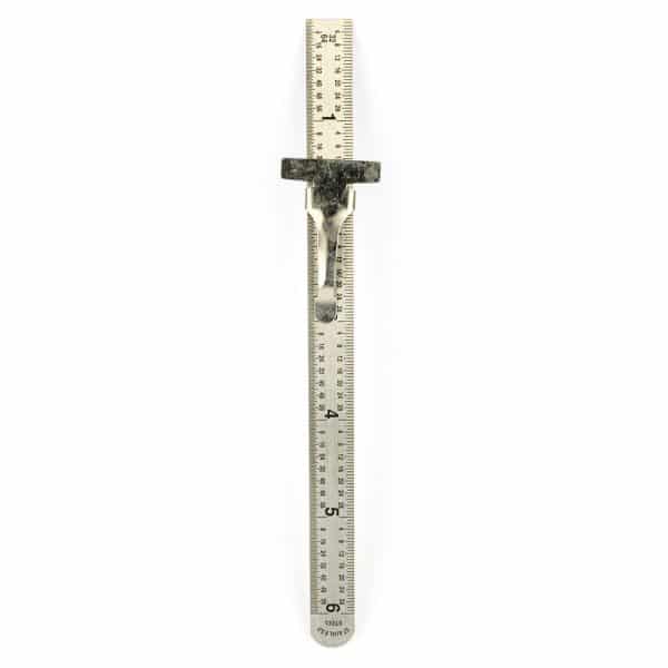 6 Inch STAINLESS STEEL POCKET RULER 1/64 1/32 Scales Decimal Conversion ...