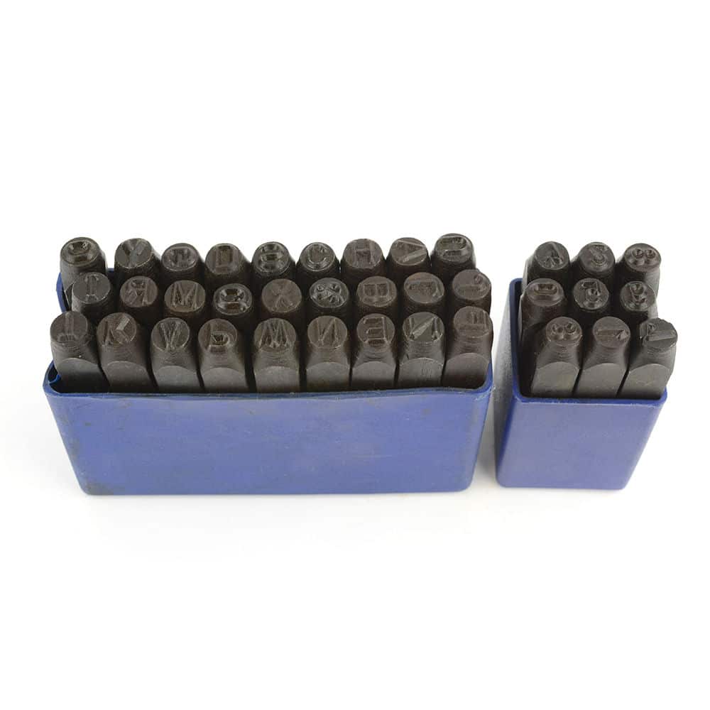 36 Piece 1/4 Inch Letter Number Stamp Punch Set - Wood Shop Bits - A ...