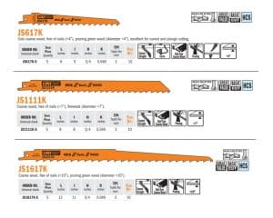 CMT Orange Tools Reciprocating Saw Blades for Wood